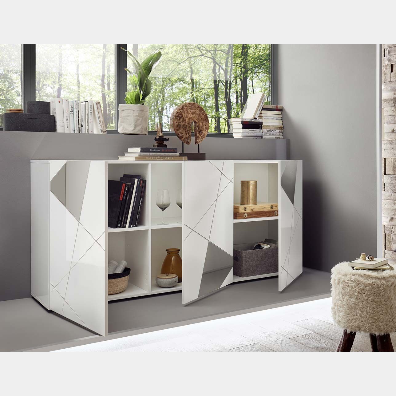 credenza-madia-moderna-serigrafata-con-3-ante-e-specchi-in-finitura ...